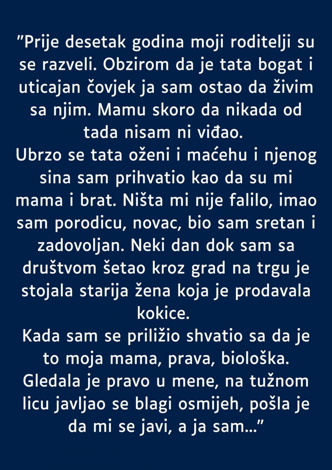 “Prije desetak godina moji roditelji su se razveli…” - Magazin Dan